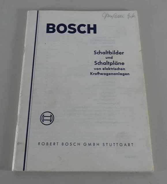 MANUEL / SCHÉMA Bosch Schaltbilder & Schémas de Câblage Support 01/1963 ...