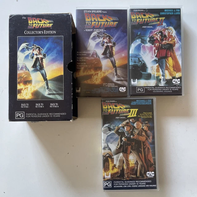 BACK TO THE Future Trilogy VHS Collectors Edition Box Set Classic Movie ...