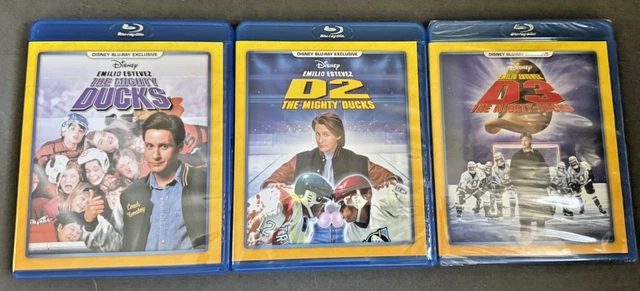 THE MIGHTY DUCKS Trilogy (Blu-Ray) DMC Disney Movie Club D2 D3 Estevez ...