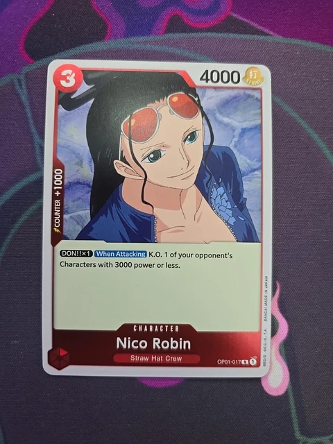OP01-017 NICO ROBIN Rare English One Piece TCG Card Romance Dawn £0.99 - PicClick UK