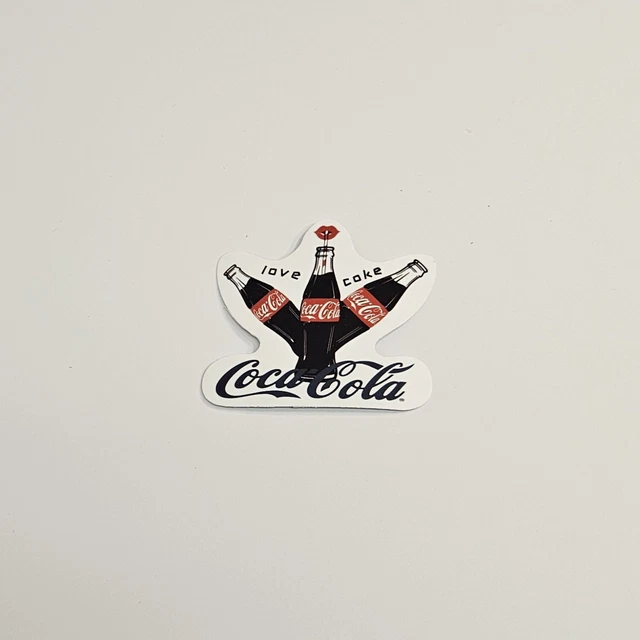 COCA - COLA Logo Sticker Decal Classic Motif Love Coke Three Glass ...