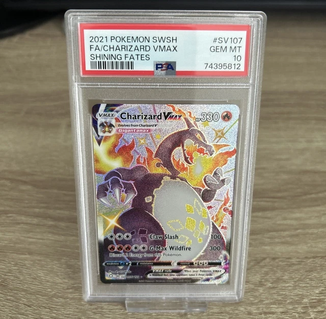 CHARIZARD VMAX FULL Art - Pokemon Shining Fates SV107/SV122 - PSA 10 ...