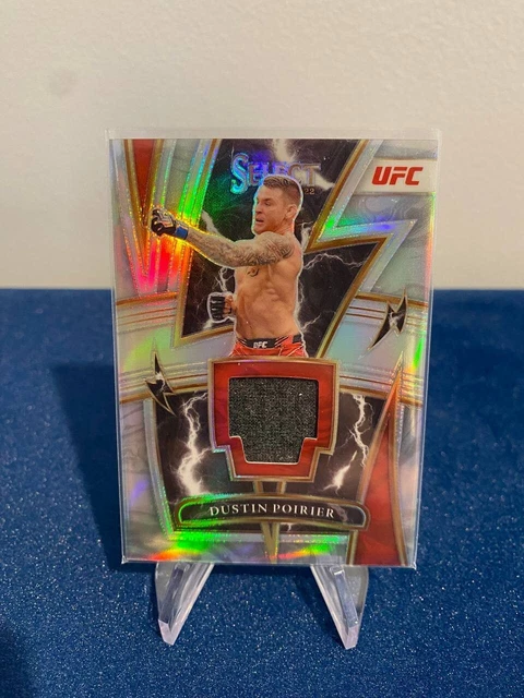 CARTE RELIQUE PATCH usée Dustin Poirier UFC 2022 Select Sparks argent ...