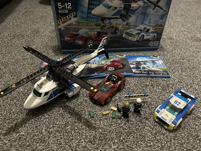 LEGO CITY (60138) High Speed Chase Helicopter Police Car Getaway Car ...
