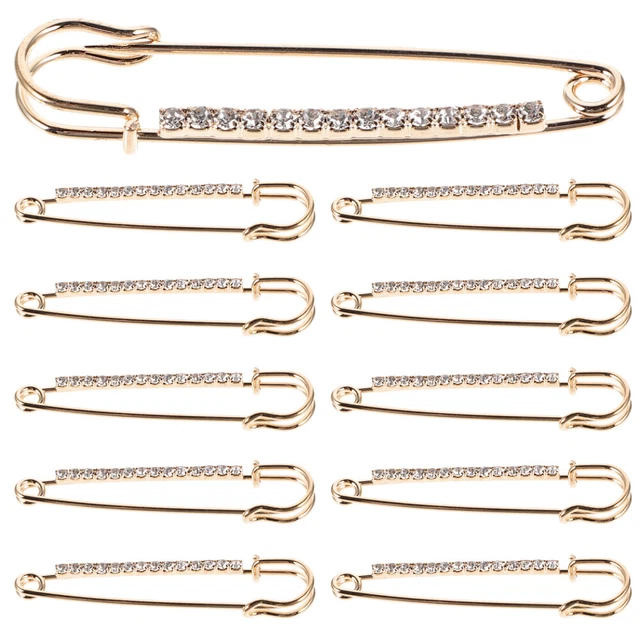 12 PCS SMALL Safety Pin DIY Multi-function Clips Hanging Tag Brooch £7. ...
