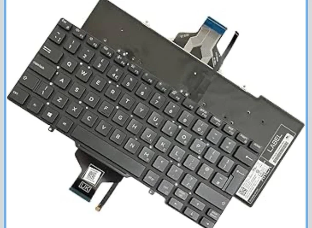 GINTAI KEYBOARD UK Layout for Dell Latitude Keyboard Backlit Laptop B4 ...