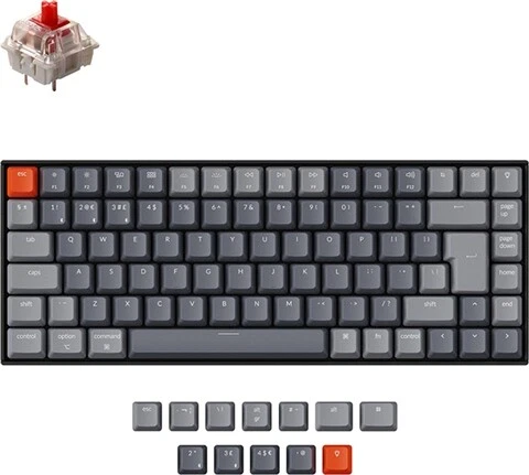 KEYCHRON K2 RGB Backlit Wireless Mechanical Keyboard (Gateron Red ...