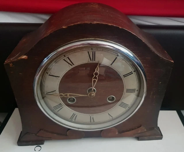 1930S BENTIMA PERIVALE Movement Art Deco Striking Mantel Clock £25.00 ...