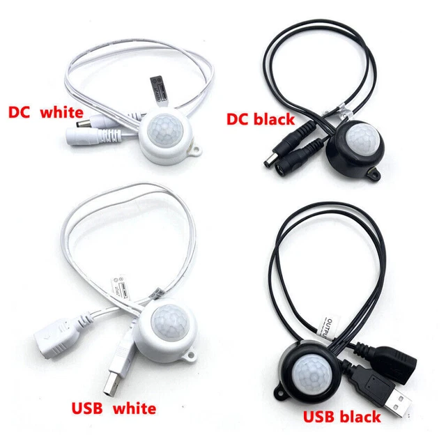 NEW HUMAN BODY PIR Sensor Detector USB 6V-24V Switch Controller Motion ...