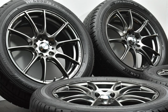 JDM WEDS WHEEL Set 4wheels Set 18 Inch 7.5J +45 PCD 114.3 235/55R18 10 ...