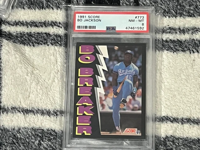 1991 SCORE #773 Bo Jackson Bo Breaker PSA 8 Neuf-Mt presque comme neuf ...