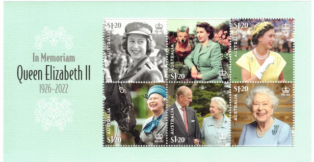 AUSTRALIA 2023-IN MEMORIAM Queen Elizabeth Ii 1926-2022 Mini Sheet Muh ...