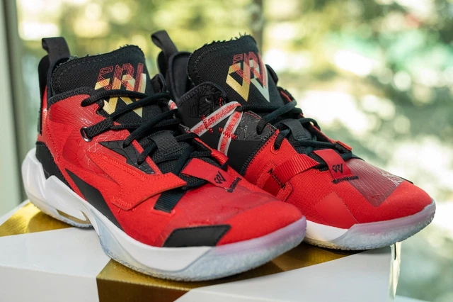 JORDAN WHY NOT Zero.4 PF Red / Metallic Gold Shoes - Men's 10 ...