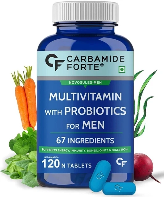 CARBAMIDE FORTE MULTIVITAMIN for Men for Immunity & Energy - 120 Veg ...