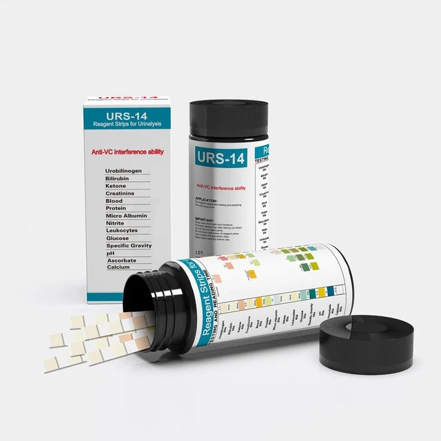 100 STRIPS URS-10T Urinalysis Reagent Strips 10 Parameters Urine Test ...