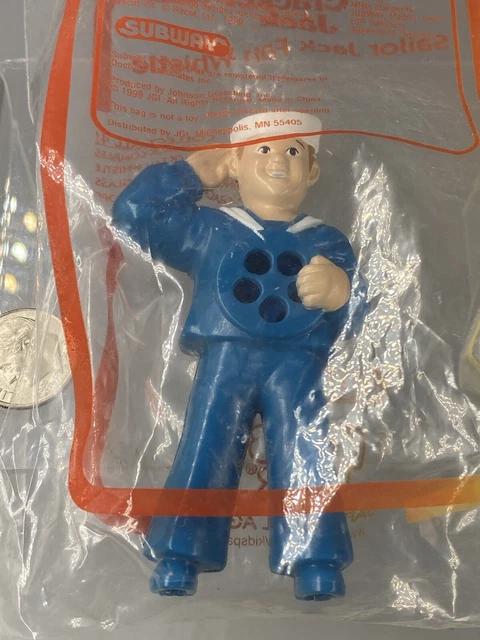 CRACKER JACK SUBWAY 1999 Sailor Fan Whistle Toy Promo New Sealed ...