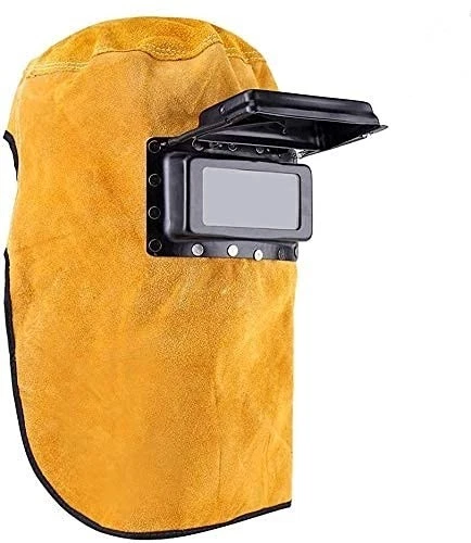 LEATHER WELDER WELDING Mask Work Cap Hood Helmet Heat Resistant Mask ...