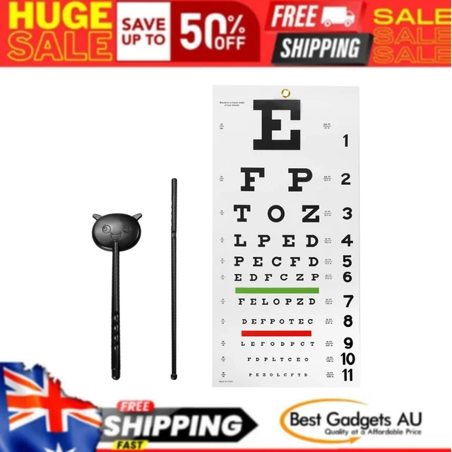 EYE CHART, SNELLEN Eye Chart Wall Chart, with Hand Pointer and Eye ...