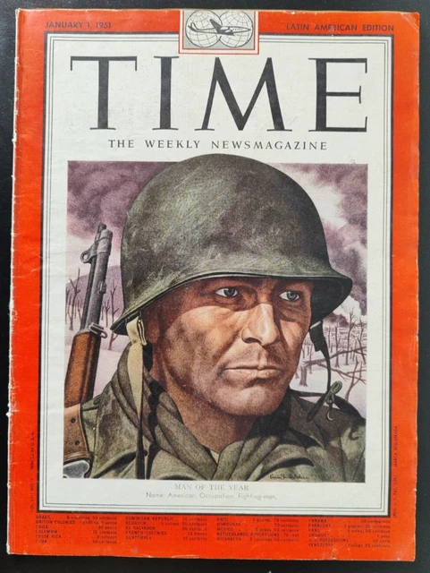 MAN OF THE Année American Fighting Man Time Magazine 1951 Janvier 1 EUR ...
