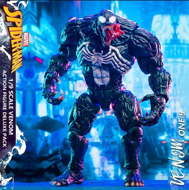 MARVEL SPIDER-MAN VENOM 1/9 Scale 30.8cm Deluxe Action Figure LED Eyes ...