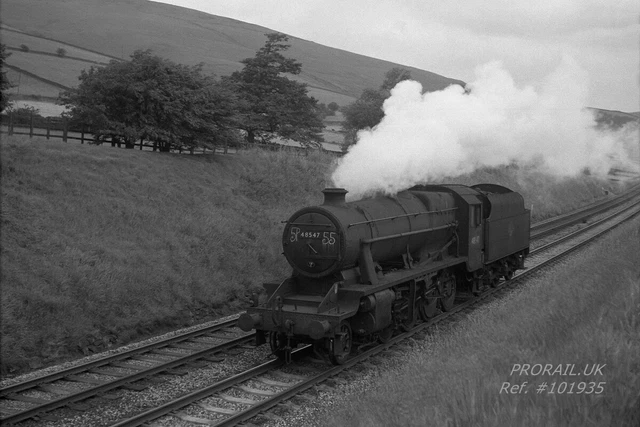 PHOTO BR(M) LMS 8F 2-8-0 48547 light engine Edale (5P55 headcode) 1961 ...