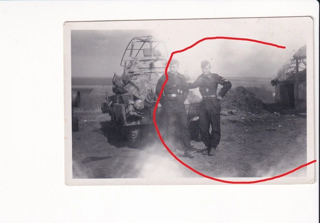 WW2 FOTO ELITESOLDATEN Lebstandarte Camo Panzerspahwagen "Puma" Technik ...