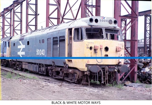 TRAIN NEGATIVE Class 50 040 In Rail Blue Large Logo Livery £0.99 ...