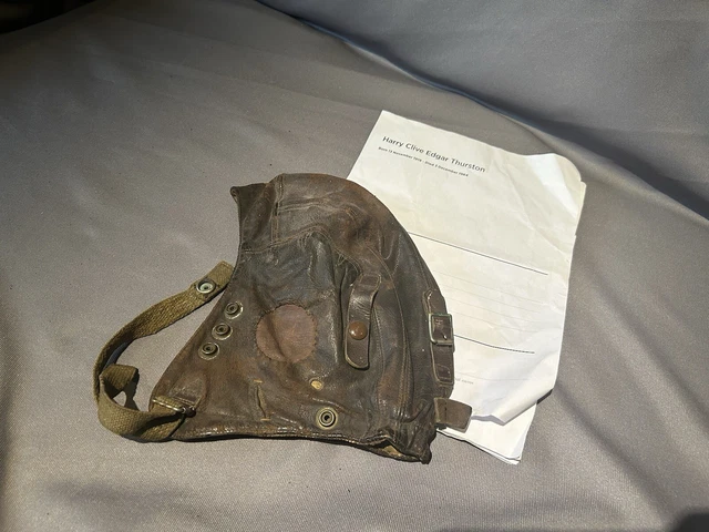 WW2 FLYING HELMET Type C Modified Named To DFC recipient rcaf Raaf ...