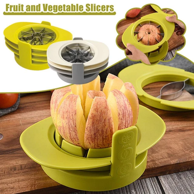 VEGETABLE FRUIT FOOD Hand Chopper Cutter Slicer Peeler Stainless Steel ...