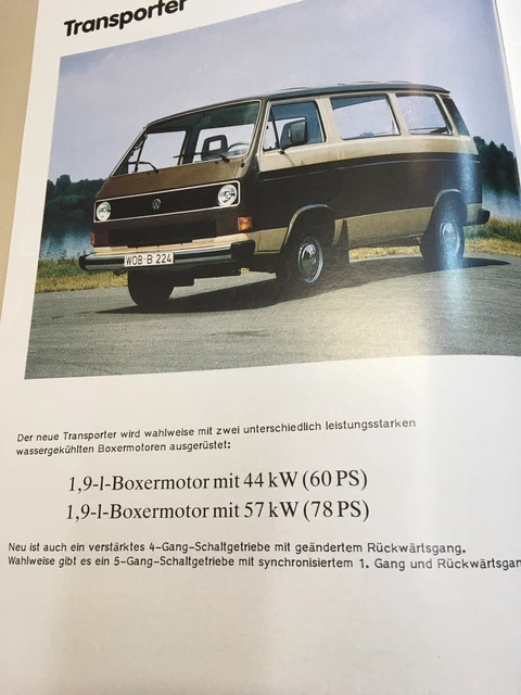 VW T3 TRANSPORTER Boxer MotorKonstruktion Und Funktion EUR 18,00 ...