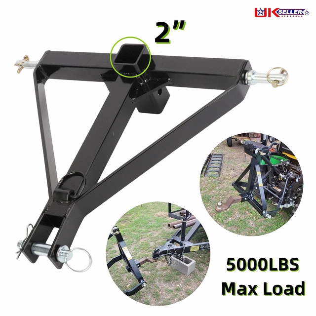 3-POINT LINKAGE TOW Hitch Compact Tractor Triangle Frame Dual Hitch Tow ...