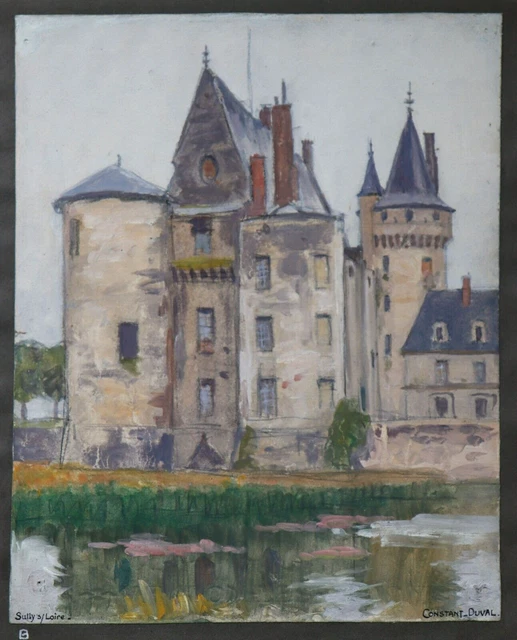 HUILE SUR CARTON - CHATEAU DE SULLY SUR LOIRE - Constant Duval EUR 1,00 ...