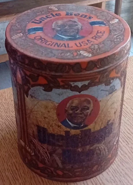 ANCIENNE BOÎTE TÔLE Oncle Ben's vintage old Uncle Ben's tin box déco ...
