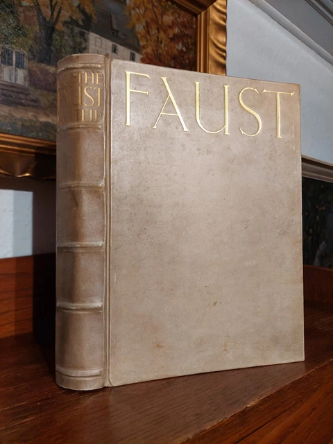 GOETHE FAUST LUXURY edition 1910 typography F.H. EHMCKE parchment hand ...