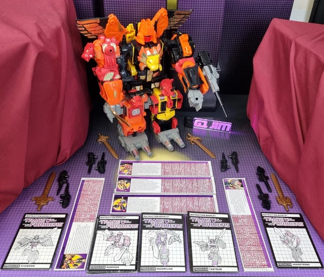 VINTAGE HASBRO TRANSFORMERS G1 Decepticon Predacons Predaking Complete ...