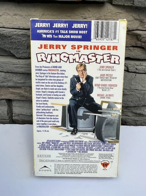 JERRY SPRINGER RINGMASTER VHS 1998 Jaime Pressly lMichael White Comedy ...