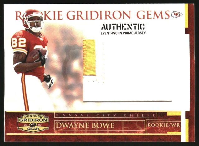 2007 DONRUSS GRIDIRON Gear maillots recrue Jumbo Swatch #207 Dwayne ...