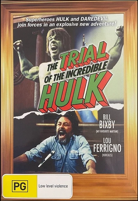 THE TRIAL OF the INCREDIBLE HULK (Bill BIXBY Lou FERRIGNO) ACTION Film ...