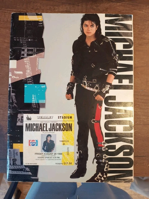 MICHAEL JACKSON BAD WORLD TOUR 1988 TICKET STUB And Concert Programme ...