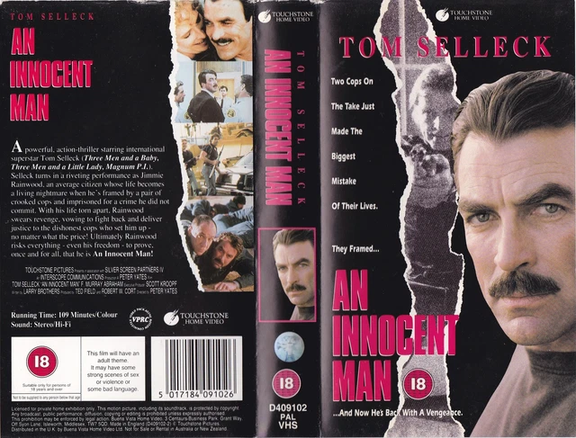 AN INNOCENT MAN Vhs Pal Tom Selleck,F Murray Abraham,J Kenneth Campbell ...