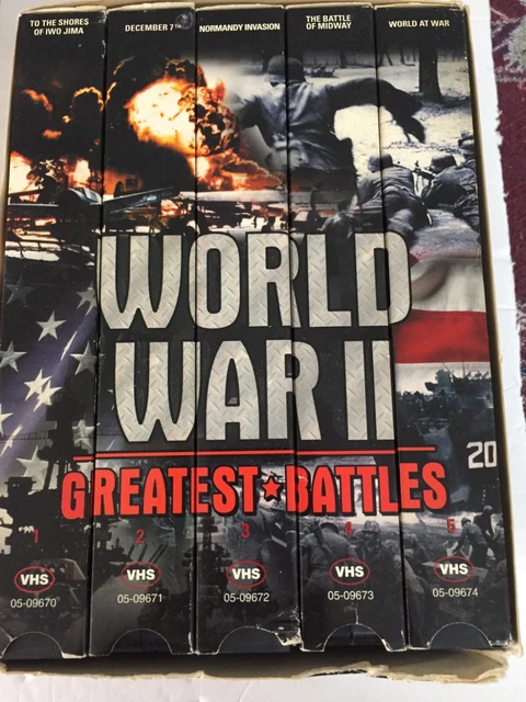 WORLD WAR II Greatest Battles Box Set VHS tape Ships Free Same Day With ...