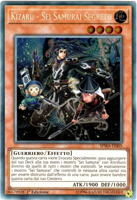 YU-GI-OH! KIZARU - Sei Samurai Segreto Spwa-It005 Rara Segreta EUR 14 ...
