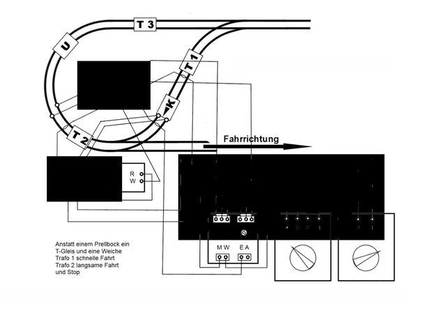 SCHALTPLAN KEHRSCHLEIFE / Spur 1 TT N H0 0 Z LGB Playmobil - Eisenbahn ...