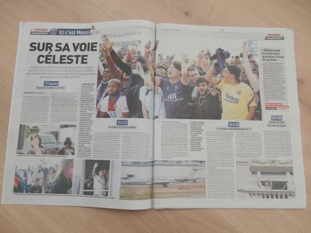 LIONEL MESSI, PARIS Saint-Germain Psg "Ici C'est Messi" - Journal L ...