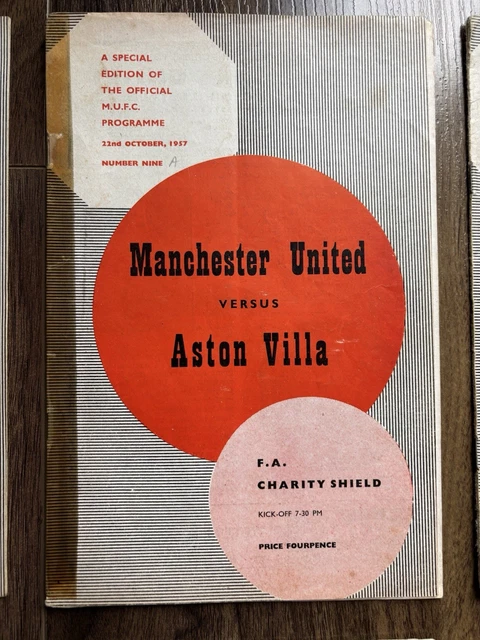 MANCHESTER UNITED 1957/58 Match Programs. Fair to Excellent Condition £ ...