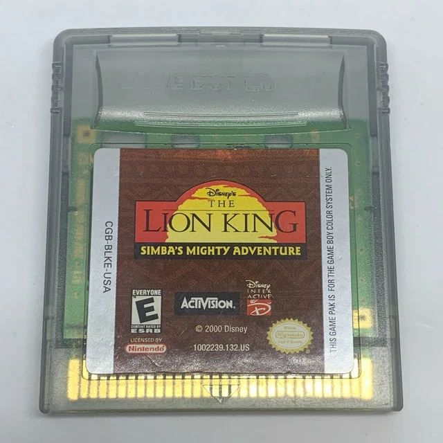 DISNEY'S LION KING Simba's Mighty Adventure (Nintendo Game Boy Color ...