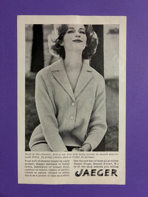 JAEGER ORION JACKET 1959 Original Press Print Advert £3.00 - PicClick UK