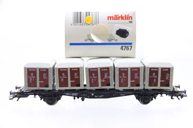 H0 MÄRKLIN 4767 DB Behältertragwagen Von Haus zu Haus Güterwagen AC +OVP/M3 EUR 8,50 - PicClick DE