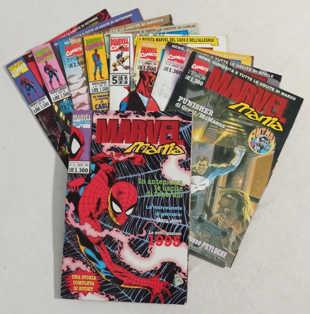 MARVEL MANIA 1/9 con poster serie completa Ed. Marvel Italia 1995 ...