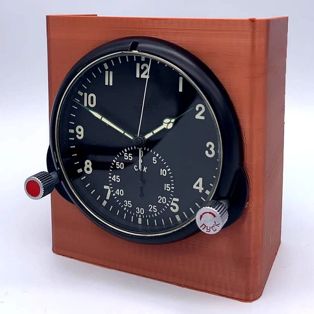 UKRAINE USSR MIG Cockpit Clock 60ChP Aircraft New Old 1988 Box ...